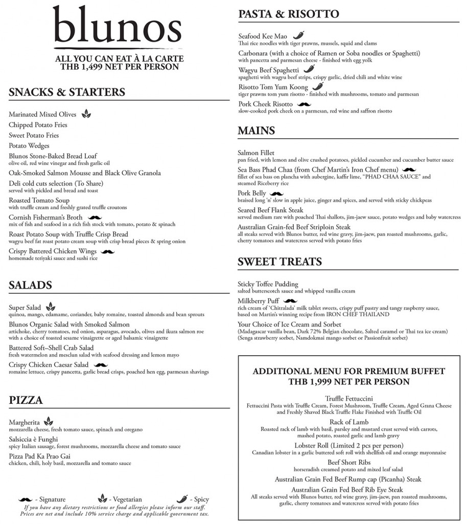 Blunos Bangkok : บุฟเฟ่ต์ A la Carte - รีวิว by ลุงเด้ง ป้าไก่